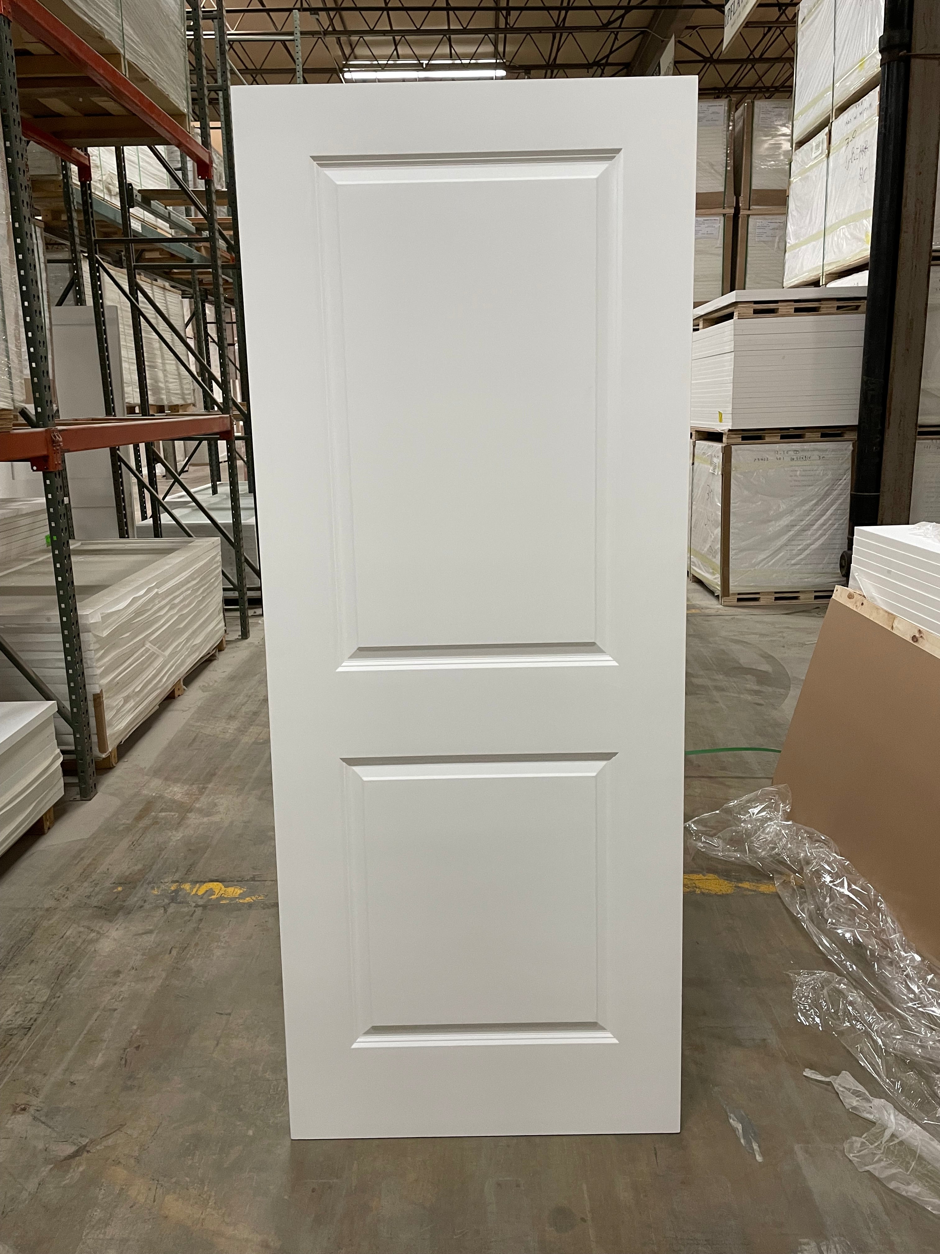 2 Panel Square Top Molded Carrara Hollow Core 6'8" (80") 1-3/8 ...